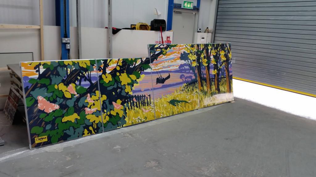 Northwood Hills - Links Signs Cladding Featuring Art by Renowned Artists