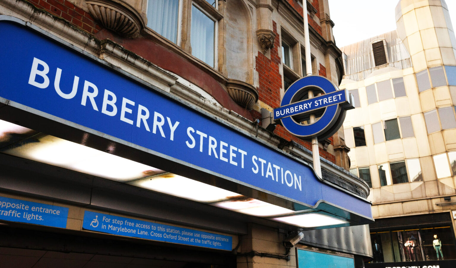 Bond Street Becomes Burberry Street - Links Signs