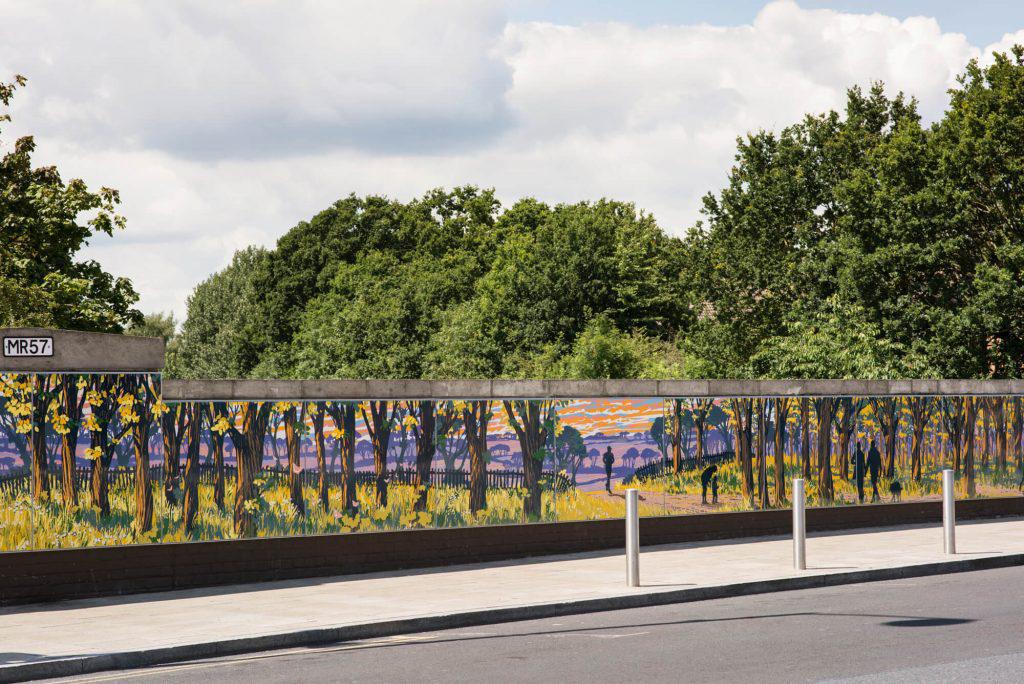 Northwood Hills - Links Signs Cladding Featuring Art by Renowned Artists