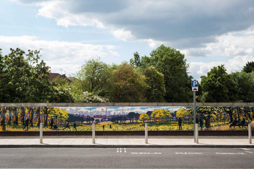 Northwood Hills - Links Signs Cladding Featuring Art by Renowned Artists