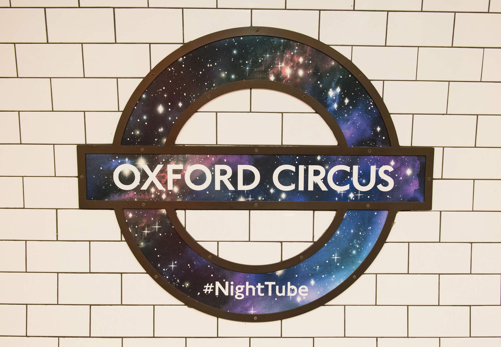 New Night Tube Roundels- Produced by Links Signs